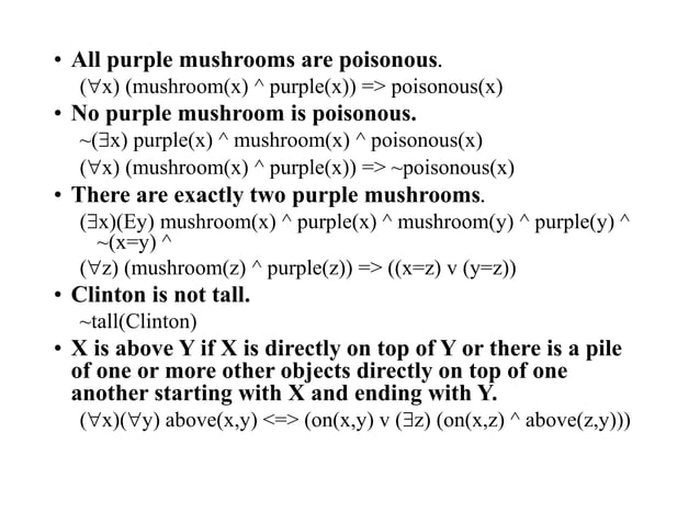 Basic Knowledge Representation in First Order Logic.ppt | Programming Languages | Computing