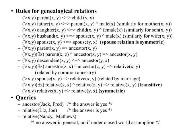 Basic Knowledge Representation in First Order Logic.ppt | Programming Languages | Computing