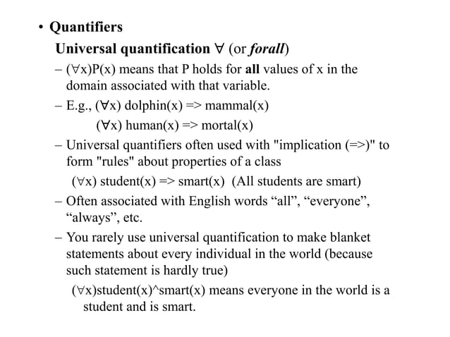 Basic Knowledge Representation in First Order Logic.ppt | Programming Languages | Computing