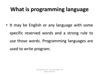 Basic knowledge to learn c language | PPTX