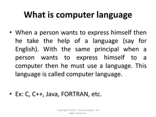 Basic knowledge to learn c language | PPT