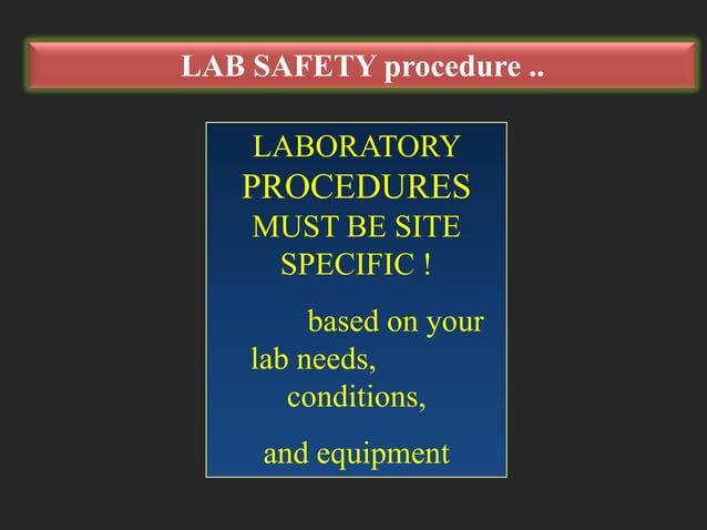 Basic lab safety principles | PPTX