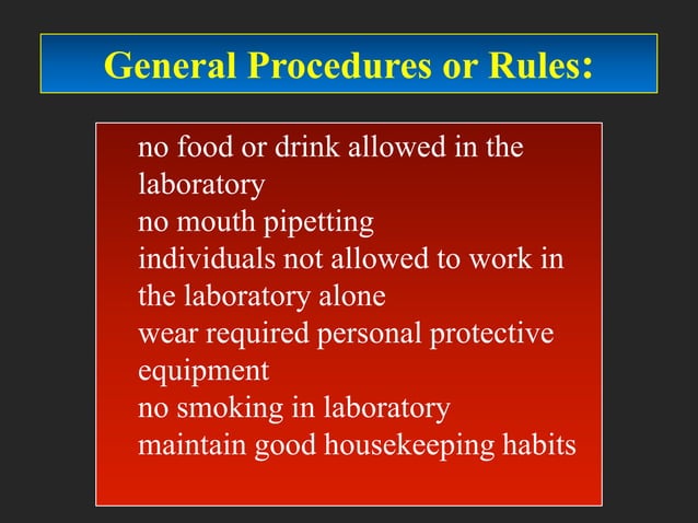 Basic lab safety principles | PPTX