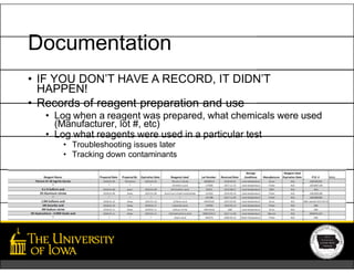Basic Laboratory Techniques by university of Iown | PPT
