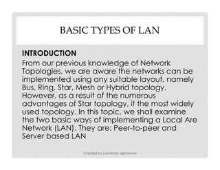 Basic LAN types | PPT