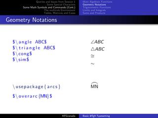 Basic Latex Typesetting - Session 2 | PPT