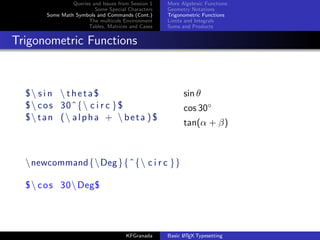 Basic Latex Typesetting - Session 2 | PPT