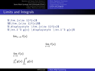 Basic Latex Typesetting - Session 2 | PPT