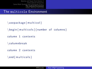 Basic Latex Typesetting - Session 2 | PPT