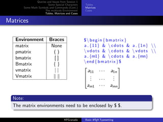 Basic Latex Typesetting - Session 2 | PPT