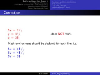 Basic Latex Typesetting - Session 2 | PPT