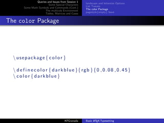 Basic Latex Typesetting - Session 2 | PPT