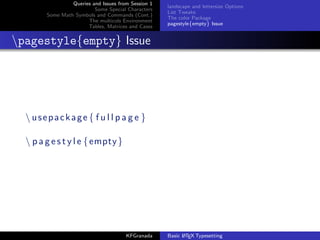 Basic Latex Typesetting - Session 2 | PPT