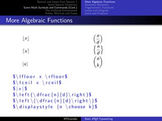 Basic Latex Typesetting - Session 2 | PPT