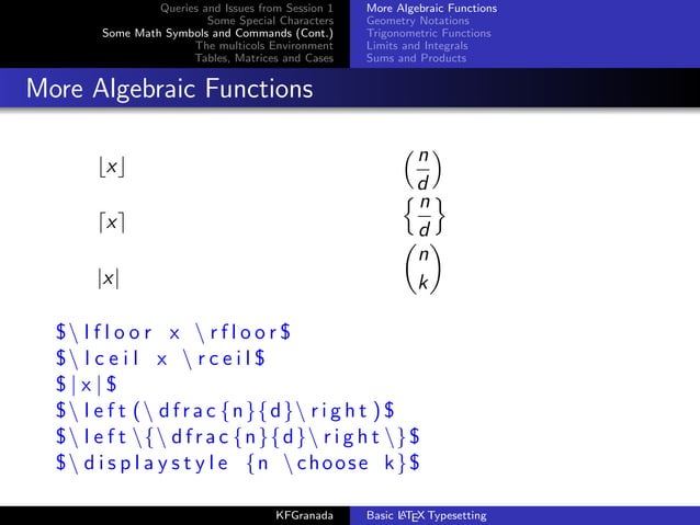 Basic Latex Typesetting - Session 2 | PPT