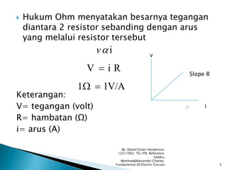 Basic laws in electric circuits | PPTX