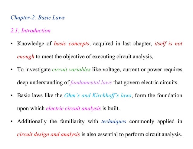 Basic laws linear circuit analysis | PPT