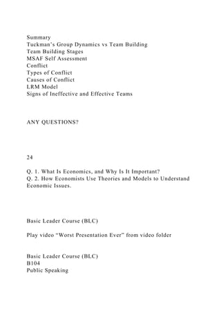 Basic Leader Course (BLC) Play video in the video folder.docx