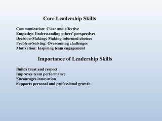 Basic Leadership Skills to understand leadership | PPTX