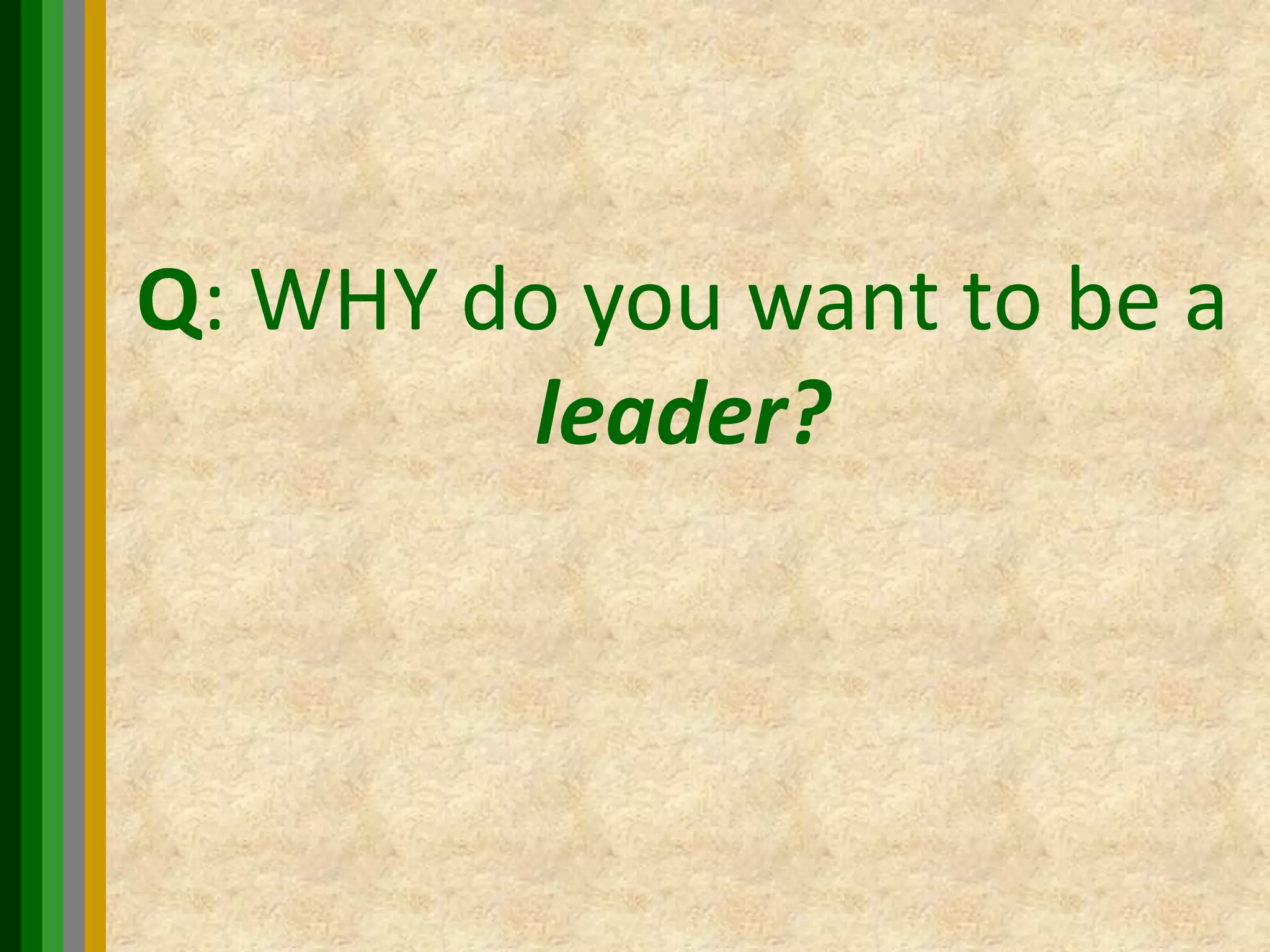 Basic Leadership Training Lesson 1 | PPTX
