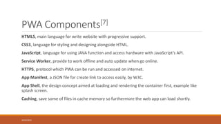 Basic Learning about Progressive Web Apps (PWA) | PPTX