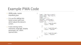 Basic Learning about Progressive Web Apps (PWA) | PPTX