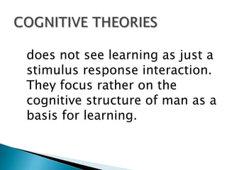 Basic learning theories | PPTX