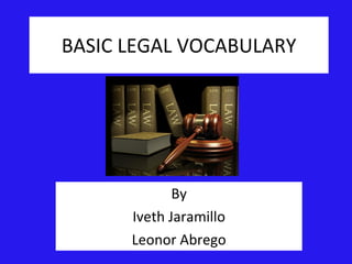 Basic legal vocabulary | PPT
