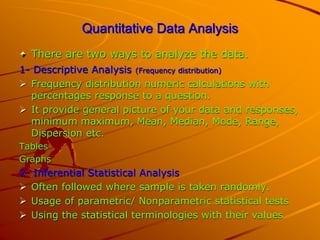 Basic Level Quantitative Analysis Using SPSS.ppt | Science