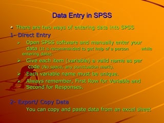 Basic Level Quantitative Analysis Using SPSS.ppt | Science