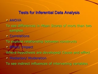 Basic Level Quantitative Analysis Using SPSS.ppt | Science