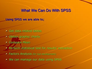 Basic Level Quantitative Analysis Using SPSS.ppt | Science