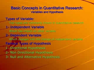 Basic Level Quantitative Analysis Using SPSS.ppt | Science