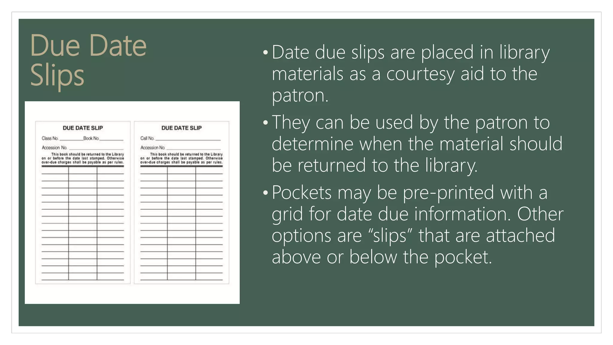 Basic Library Procedures: Processing Library Materials | PPTX
