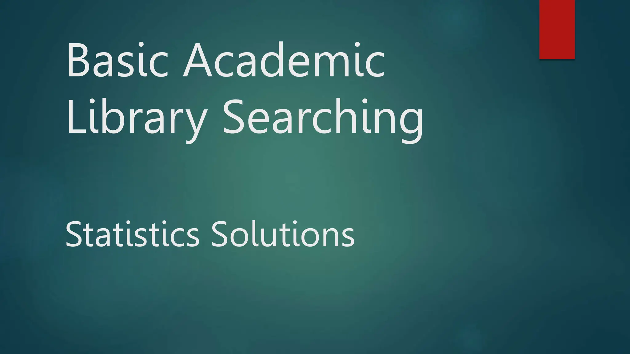 Dissertation Library Search | PPT