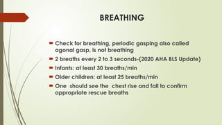 BASIC LIFE SUPPORT.pptx algorithm for single and double rescuer | PPTX