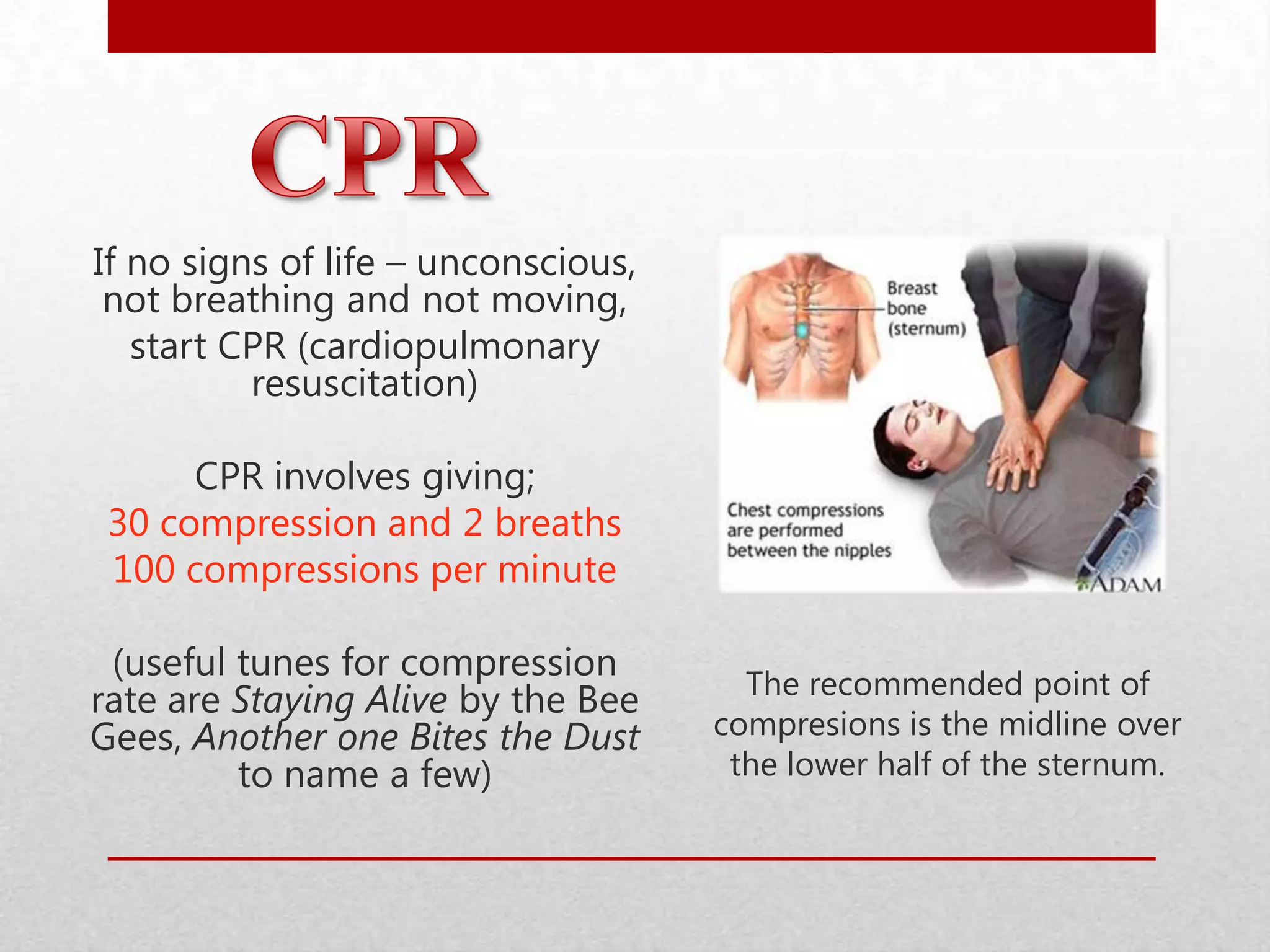 Basic Life Support & First Aid 2012 | PPTX