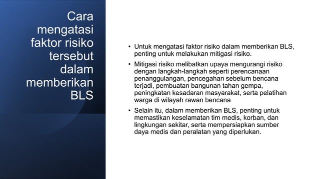 Basic Life Support (BLS) dalam kondisi bencana.pptx