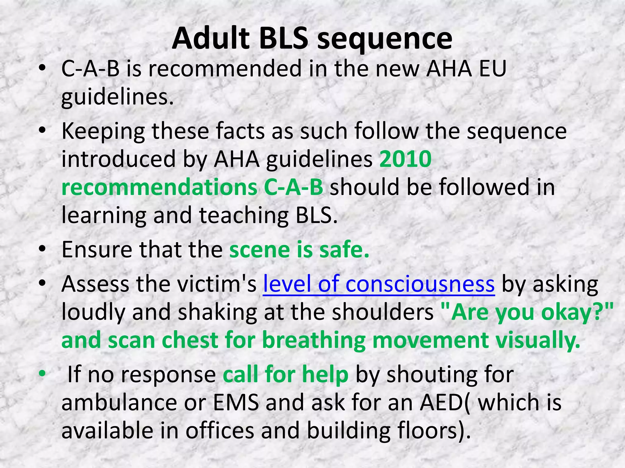 Basic life support training | PPTX