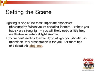 Basic Lighting in Photography: Tips for Indoor Photography | PDF