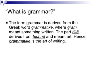 Basic linguistic notions | PPT