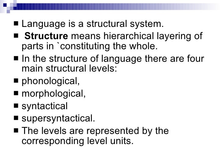 Basic linguistic notions