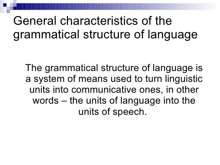 Basic linguistic notions