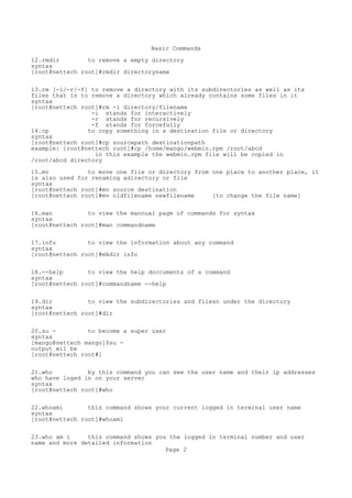 Basic linux commands | PDF