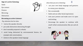 Basic listening skills | PPTX