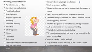 Basic listening skills | PPTX