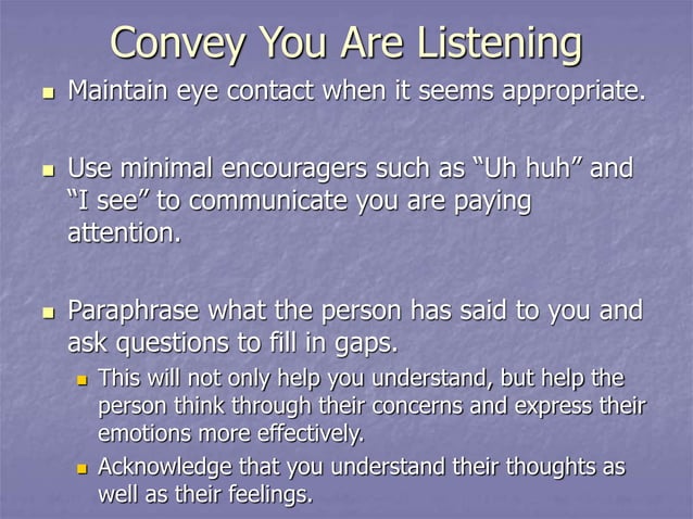 Basic Listening Skills | PPT