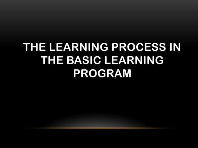 Basic literacy program | PPTX