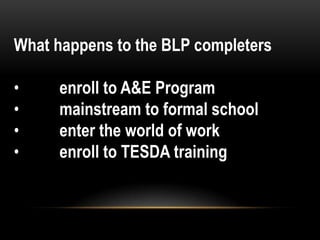 Basic literacy program | PPTX