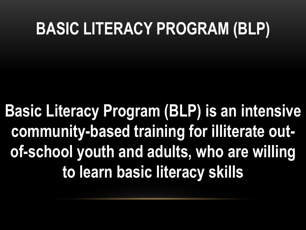 Basic Literacy Program basic-literacy-program